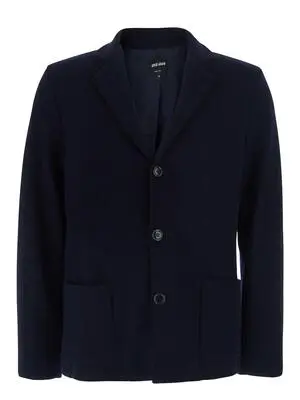 Giorgio Armani Wool Knit V-neck Jacket - Multicolor