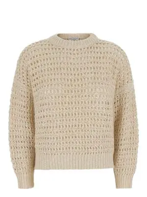 Brunello Cucinelli Knit Round Neck Sweater With Long Sleeves - Multicolor