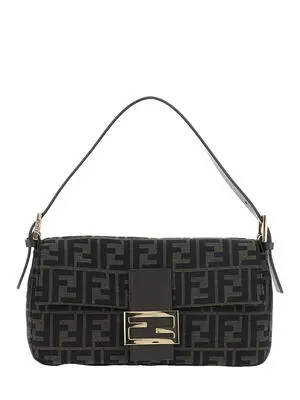 Fendi Baiguette Ff Jacquard - Brown