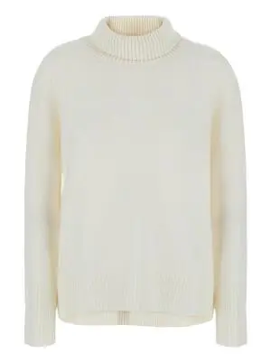 LISA YANG Heidi Cashmere V-neck Sweater - White