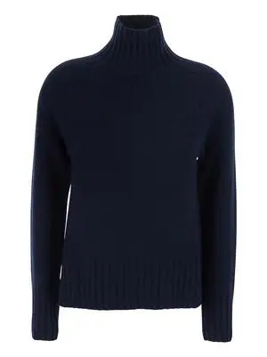 Max Mara Wool Round Neck Long Sleeve Sweater - Multicolor