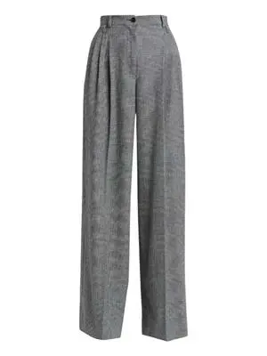 Dolce & Gabbana Wide-leg Tartan Check Trousers - Multicolor