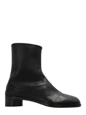 MAISON MARGIELA Leather Tabi Ankle Boots - Black