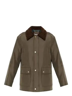 MAISON MARGIELA Jacket With Shearling Collar And Flap Pockets - Green
