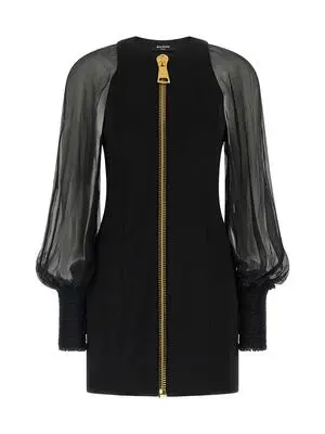 Balmain Xl Zip Dress - Black
