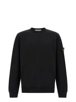 Stone Island Badge Sweatshirt - Black