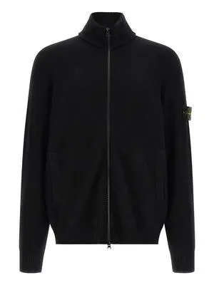 Stone Island Badge Cardigan - Black