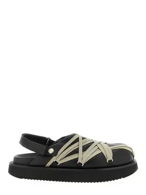 Rick Owens Padded Megalace Platform Sabots - Black
