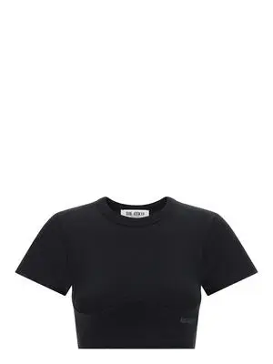 Attico Bustier Crop T-shirt - Black