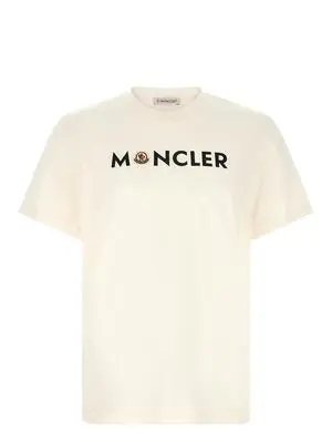 Moncler Logo Print T-shirt - White