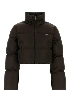 Prada Re-nylon Down Vest - Brown
