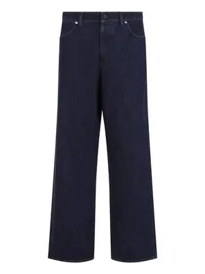 Stone Island STONE ISLAND Dark Indigo Cotton Wide-Leg Jeans Blue