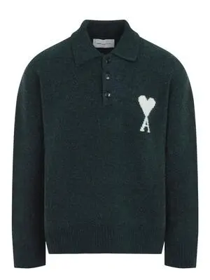 AMI Paris Adc Polo - Green