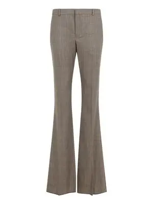Saint Laurent Prince Of Wales Houndstooth Flared Trousers - Multicolor