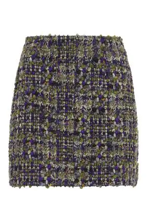 Saint Laurent Tweed Mini Skirt - Multicolor