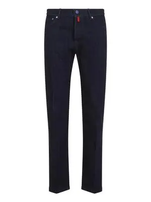 Kiton Kiton Dark Indigo Cotton Denim Slim Straight-Leg Pants Blue