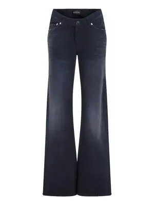 Balenciaga Curved Waist Pants - Blue