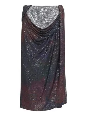 MAISON MARGIELA Sequined Draped Maxi Skirt - Multicolor