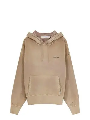 GOLDEN GOOSE GOLDEN GOOSE DELUXE BRAND Cotton Sweatshirt With Embroidered Logo And Distressed Details Multicolor