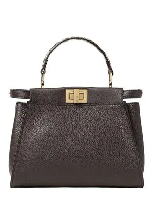 Fendi Peekaboo Mini Hammered Leather Handbag - Multicolor