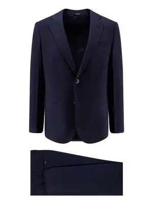 Giorgio Armani Soho Line Super 160's Virgin Wool Suit - Blue
