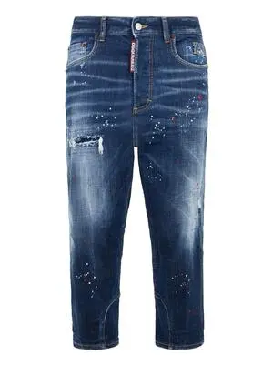 Dsquared2 Medium Red Spots Wash Baby Carpenter Jeans - Blue