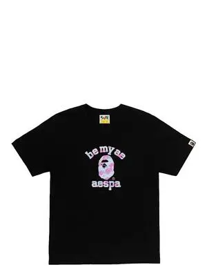 A BATHING APE X Aespa College Relaxed Fit T-shirt - Black