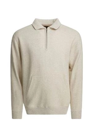 BEAMS Half Zip Sweatshirt - White