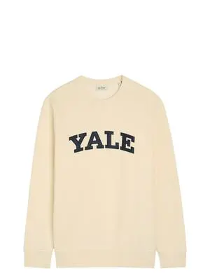Gant Yale Appliquéd Cotton-blend Sweatshirt - Cream