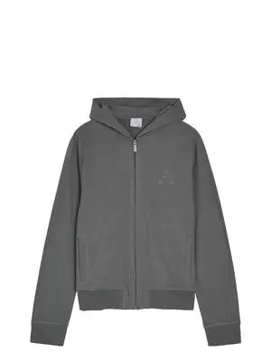 AN-Y1 Vice Hooded Stretch-cotton Sweatshirt - Grey