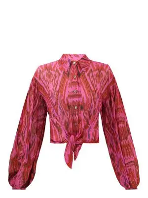 Lena Hoschek Wonderland Silk-blend Blouse - Pink