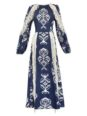 LENA HOSCHEK Resort Linen-Blend Maxi Dress