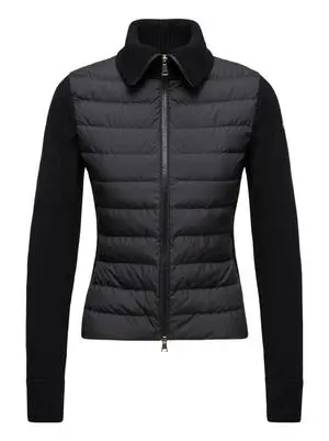 Moncler Padded Cardigan With Zipper Closure - Black