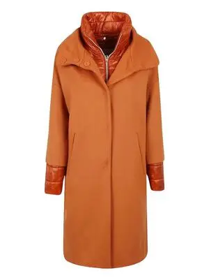 HERNO Funnel-neck Single-breasted Coat