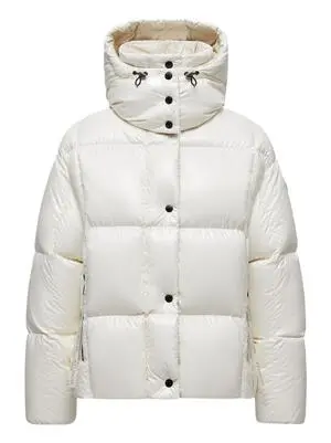 Moncler Parana Hooded Short Down Jacket - White