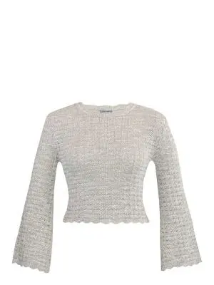 Lena Hoschek Lena Hoschek Tala Cotton-Blend Knitted Top Neutral