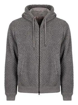 Herno Zip-up Hooded Jacket - Gray