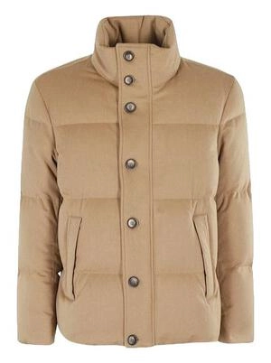 Herno Padded High Neck Coat - Camel