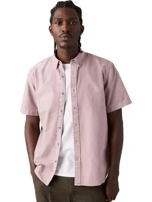 LEVI'S Authentic Button-down Garment Dye Short-sleeve Shirt - Quail Garment Dye