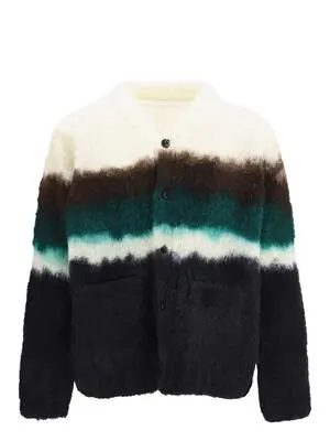 Sacai Chusen-dyed Wool Cardigan - Multicolour