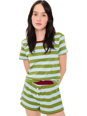 Morgan Lane Baby Jean Tee - Olive/ice