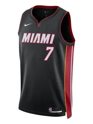 Nike Nba Giannis Antetokounmpo Miami Heat Icon Edition Dri-fit Swingman Jersey - Black
