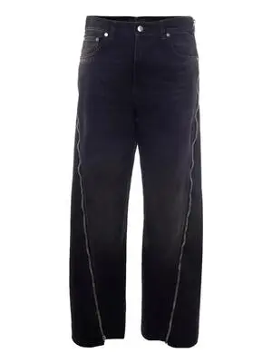 HAIKURE Straight-leg Jeans With Zip Detail - Black