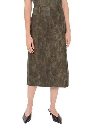 EN SAISON En Saison Faux Leather Margot Midi Skirt