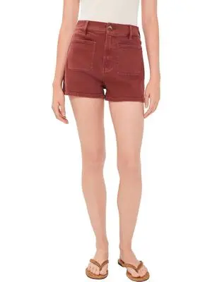 Veronica Beard Elijah Patch Pocket Shorts - Rust