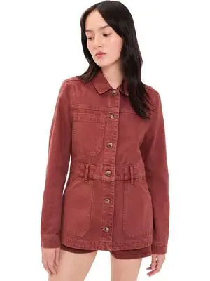 Veronica Beard Anzu Denim Jacket - Rust