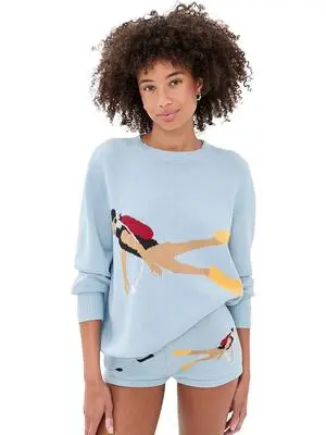 YELLOW THE LABEL Diver Cotton Pullover - Light Blue