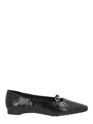 SEBAS. Sebas Leather Ballet Flats - Black