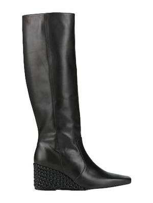 CastaÑer Leather Wedge Boots - Black