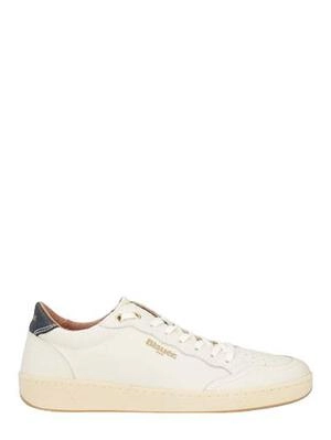 BLAUER. Low-top Leather And Textile Sneakers - Ivory